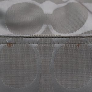 Coach | Bags | Coach Silver Cc Pattern Wpurple Lining Bag | Poshmark